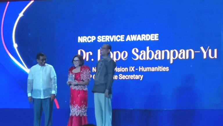 NRCP Service Awardee: Dr. Hope Sabanpan-Yu - Cebuano Studies Center ...